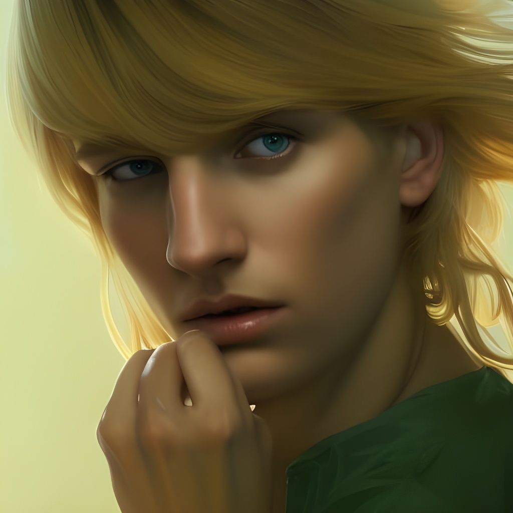 Blond man Yearning - AI Generated Artwork - NightCafe Creator