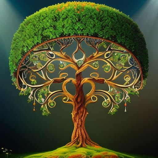 Fantasy tree of life - AI Generated Artwork - NightCafe Creator