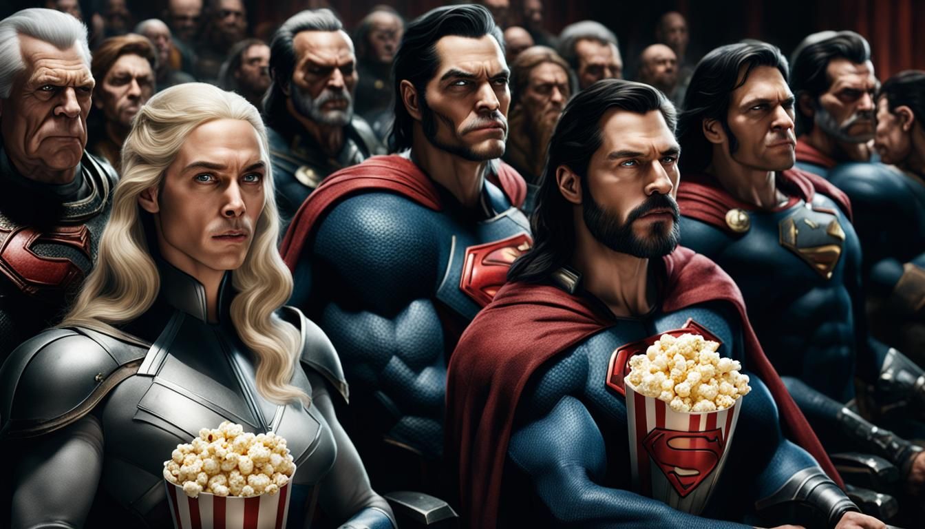 kryptonians go to the movies - AI Generated Artwork - NightCafe Creator