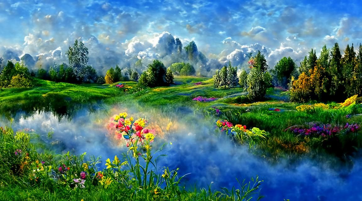 Fantasy landscape 1 - AI Generated Artwork - NightCafe Creator