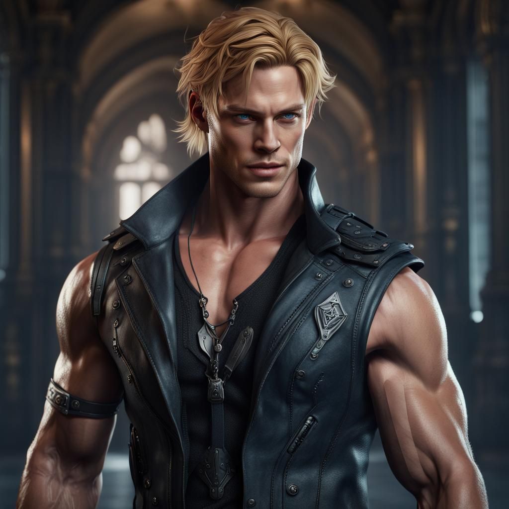 hyperrealistic muscular male as Jace Wayland from the shadowhunters ...