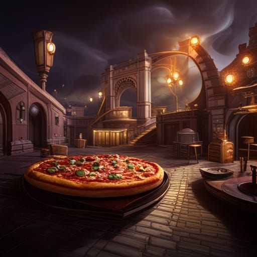 The pizza has arrived, - AI Generated Artwork - NightCafe Creator