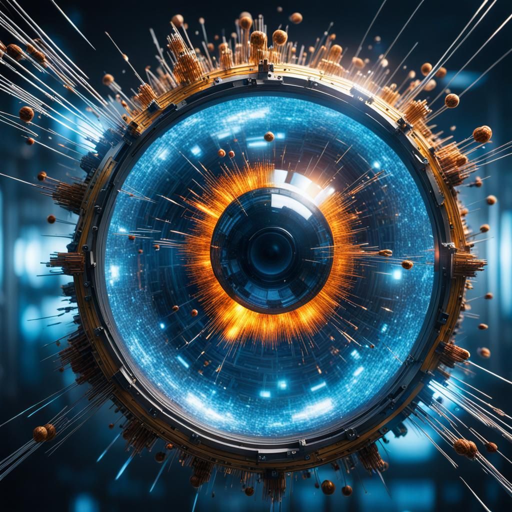 Cern atom smashing creates a new particle. - AI Generated Artwork ...