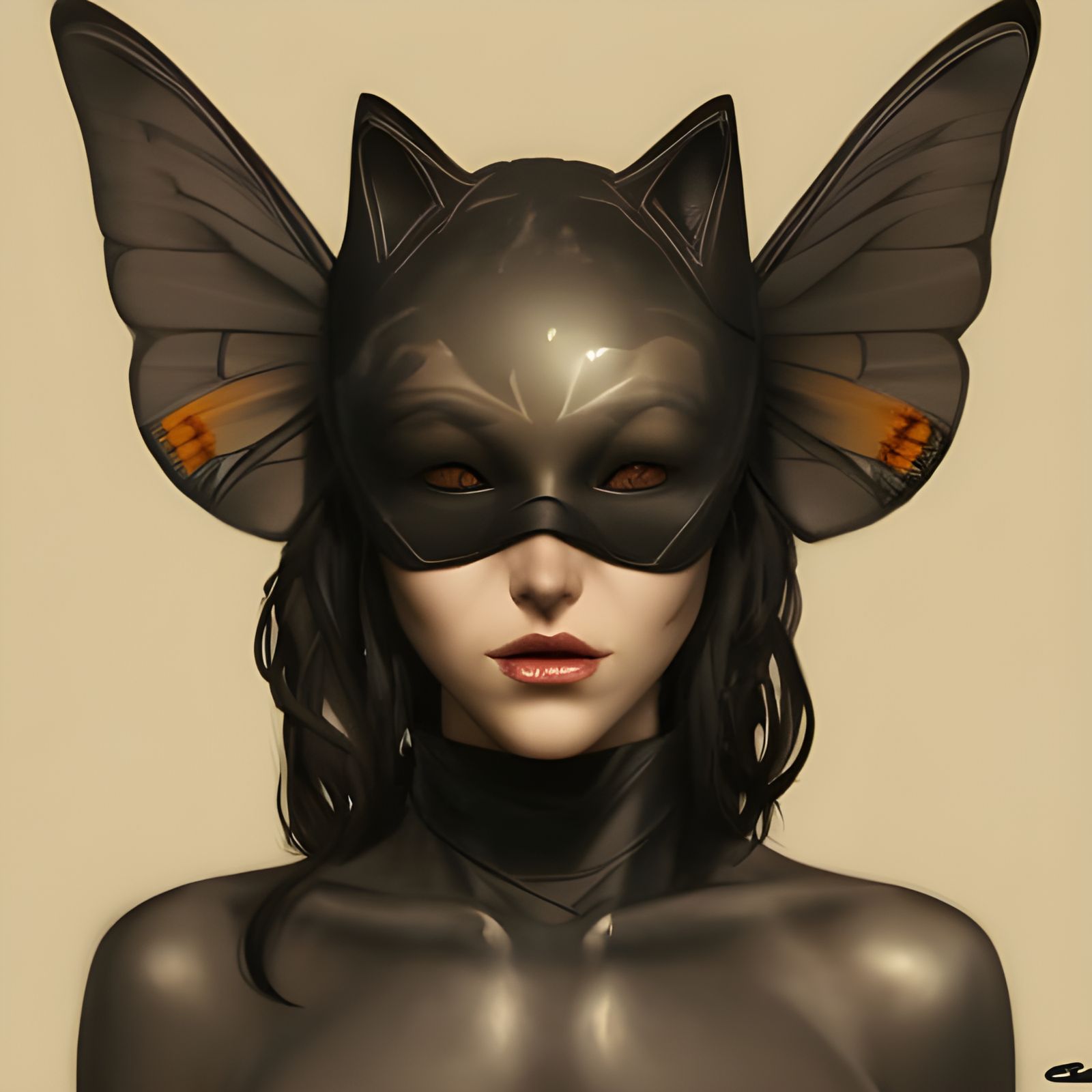 cat woman on the beach, moths, by james jean, yoji shinkawa, dan mumford, eve ventrue, ayami ...
