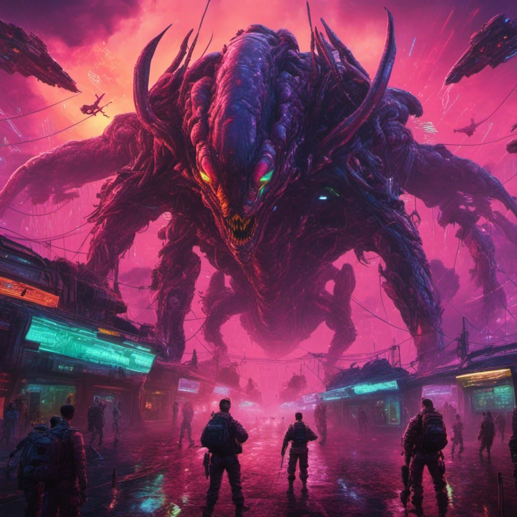 Monster aliens - AI Generated Artwork - NightCafe Creator