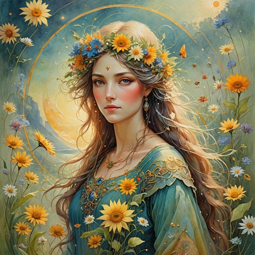 The goddess of summer - AI Generated Artwork - NightCafe Creator