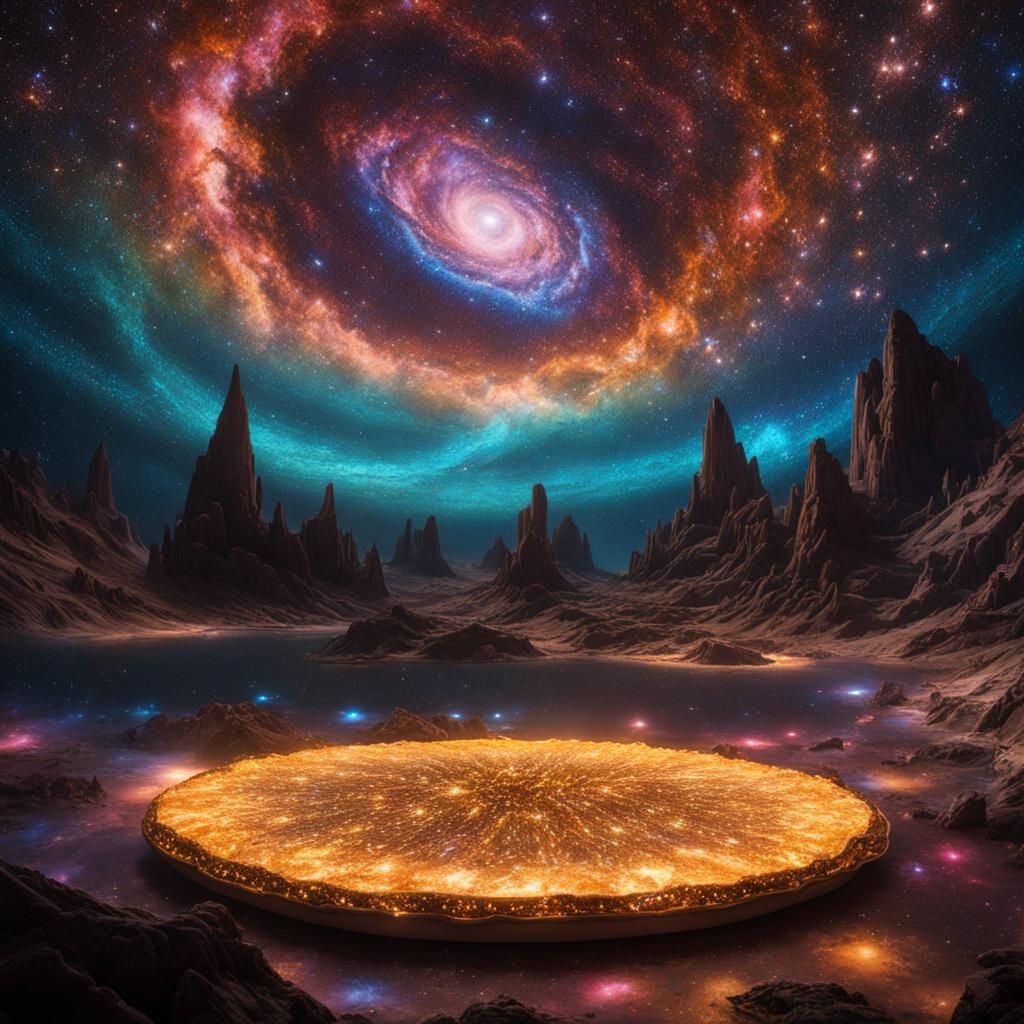 Luminescent Alien Pie - AI Generated Artwork - NightCafe Creator