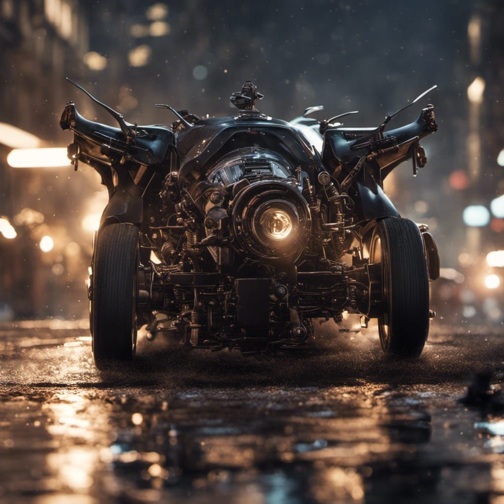 Batmobile, steampunk-style - AI Generated Artwork - NightCafe Creator