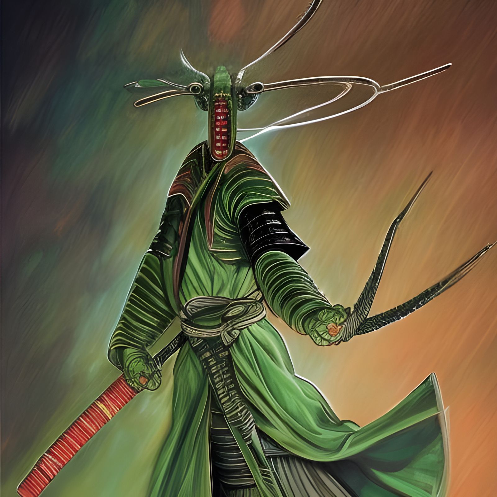 Mantis Clan Samurai - AI Generated Artwork - NightCafe Creator