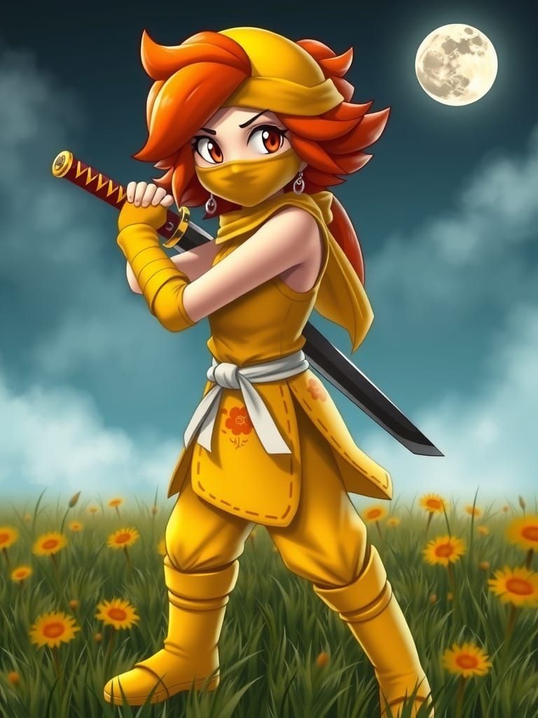 Stealthy Ninja Princess Daisy - Princess Daisy as Ninja in ...