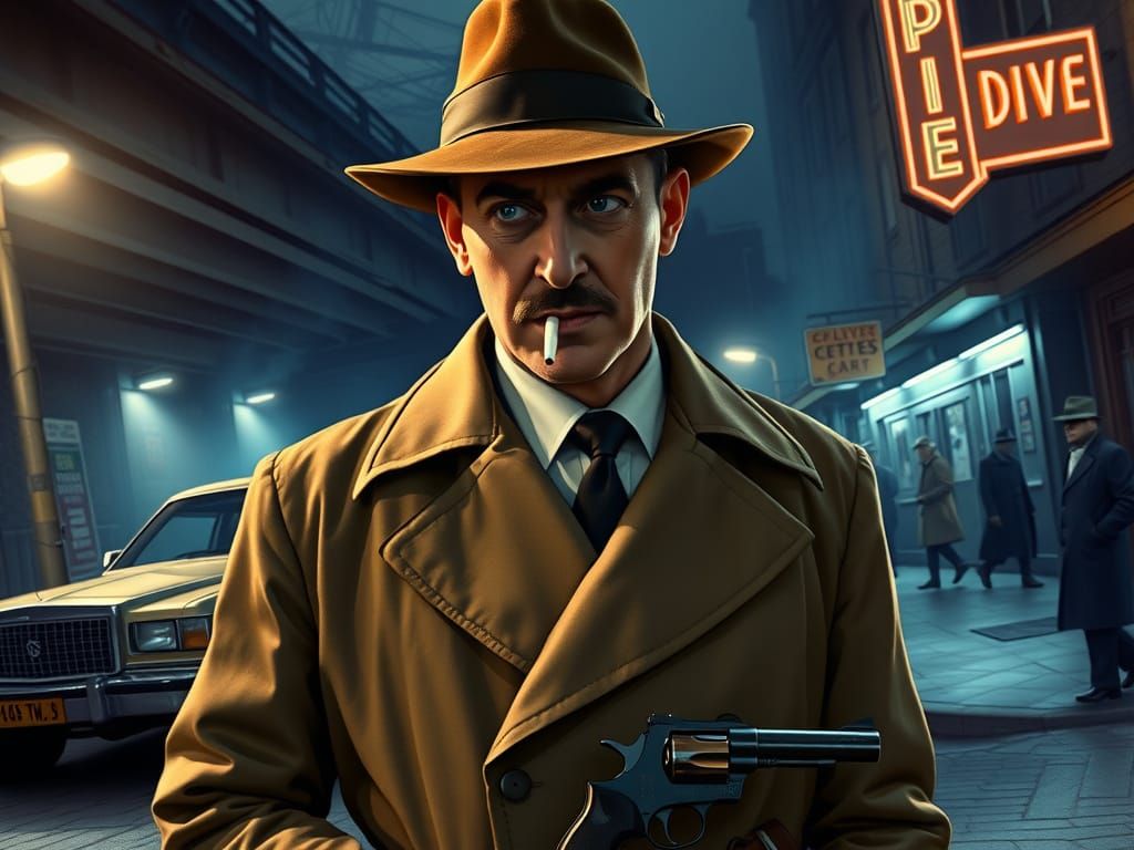 Gene Hackman as Detective Popeye Doyle in Gritty 1... - AI Art