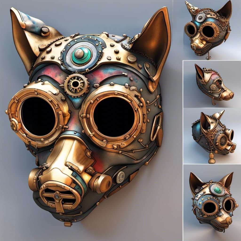 steampunk cat mask 3d print model - AI Generated Artwork - NightCafe ...