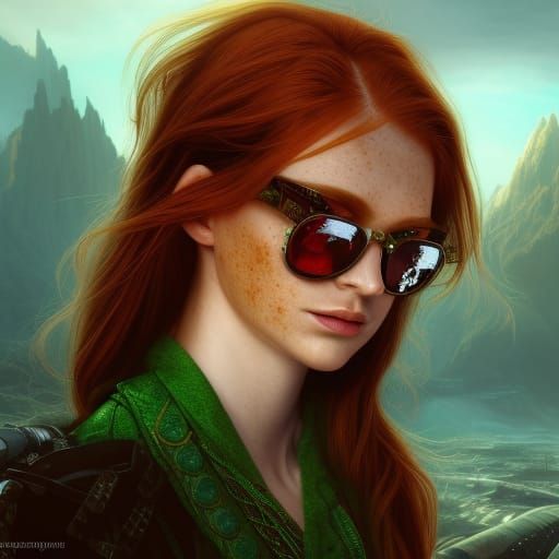 Red Head Wonder - AI Generated Artwork - NightCafe Creator