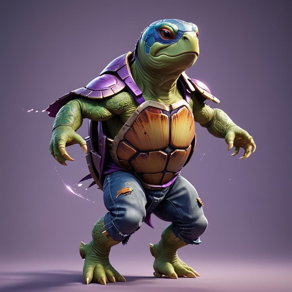 Kung-Fu Jeff the Turtle King - AI Generated Artwork - NightCafe Creator