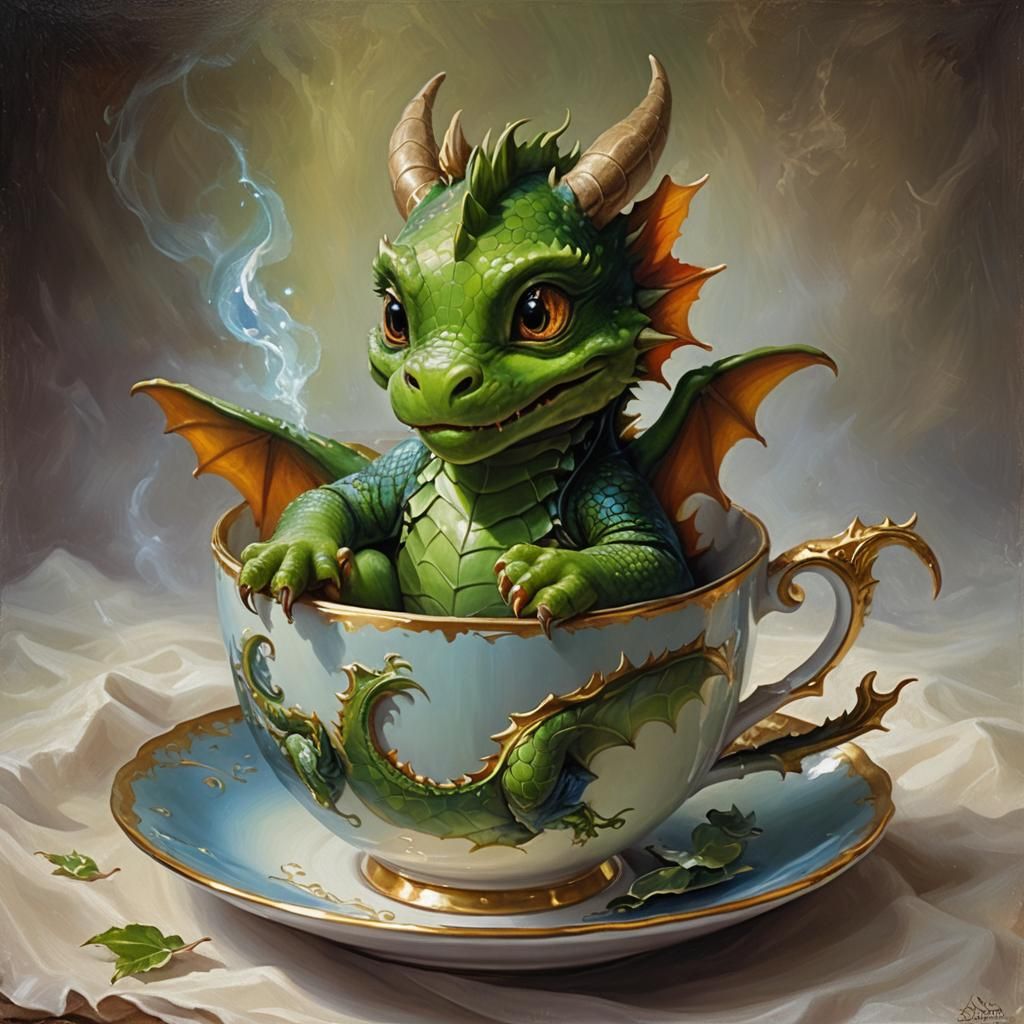 The tea dragon - AI Generated Artwork - NightCafe Creator