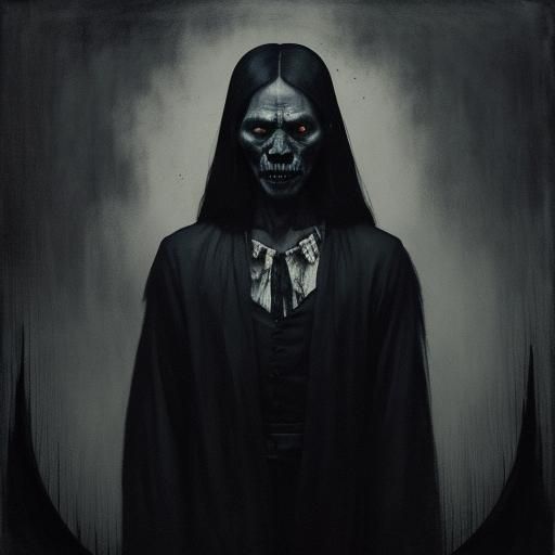 Filipino Folk Horror Aswang in Dark Academia Style - AI Art