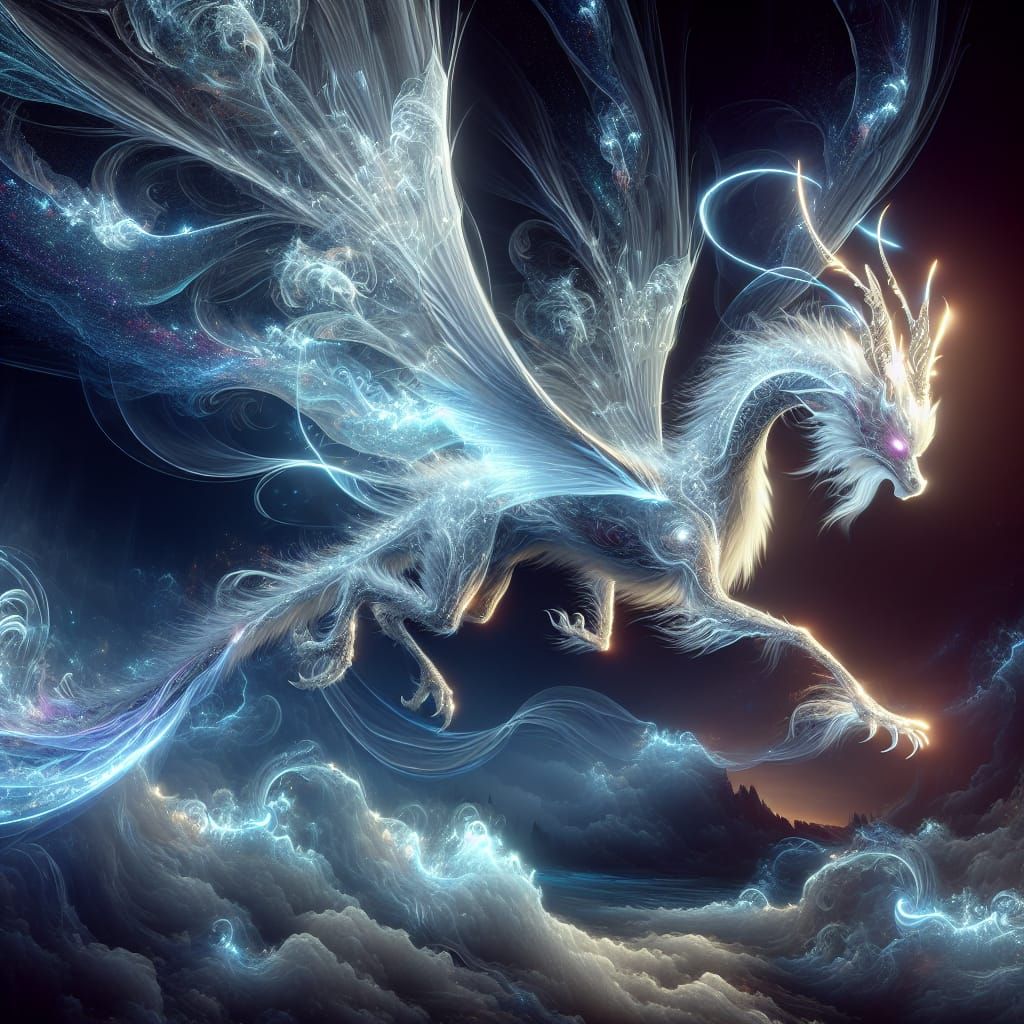Kitsune dragon - AI Generated Artwork - NightCafe Creator