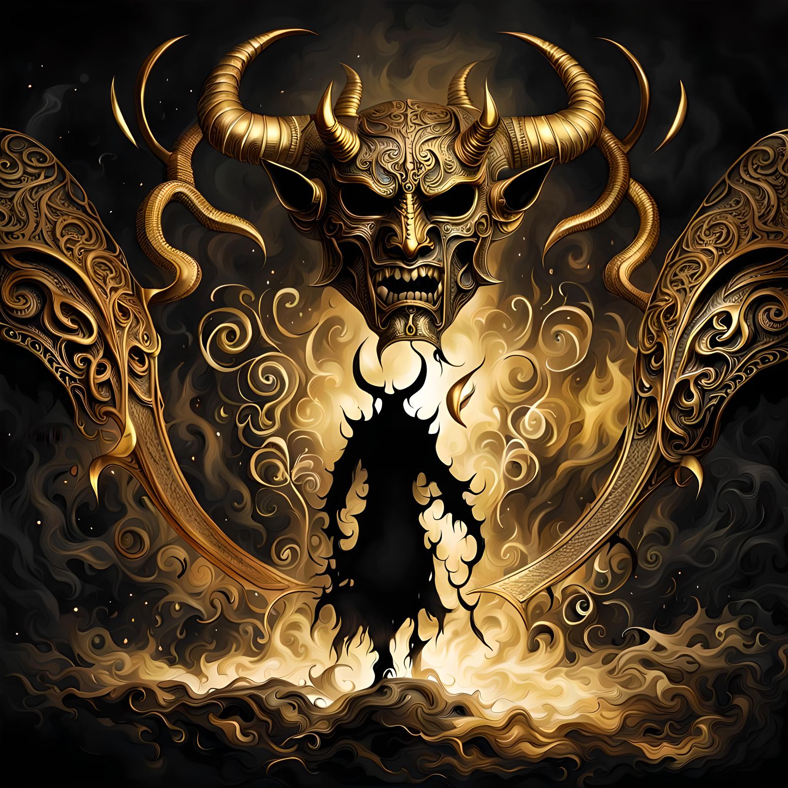 Dreadmask of Infernal Shade - AI Generated Artwork - NightCafe Creator