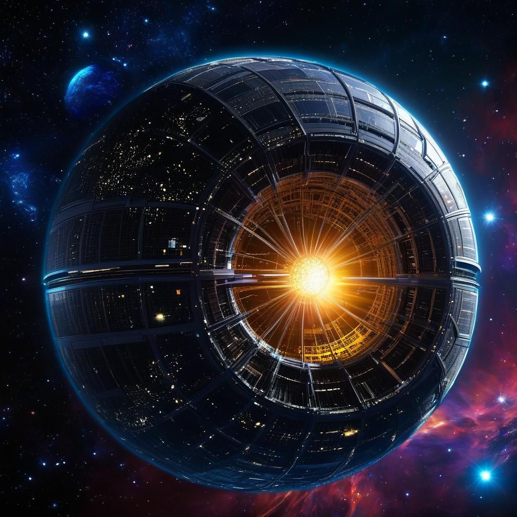 A Dyson Sphere 3 - AI Generated Artwork - NightCafe Creator