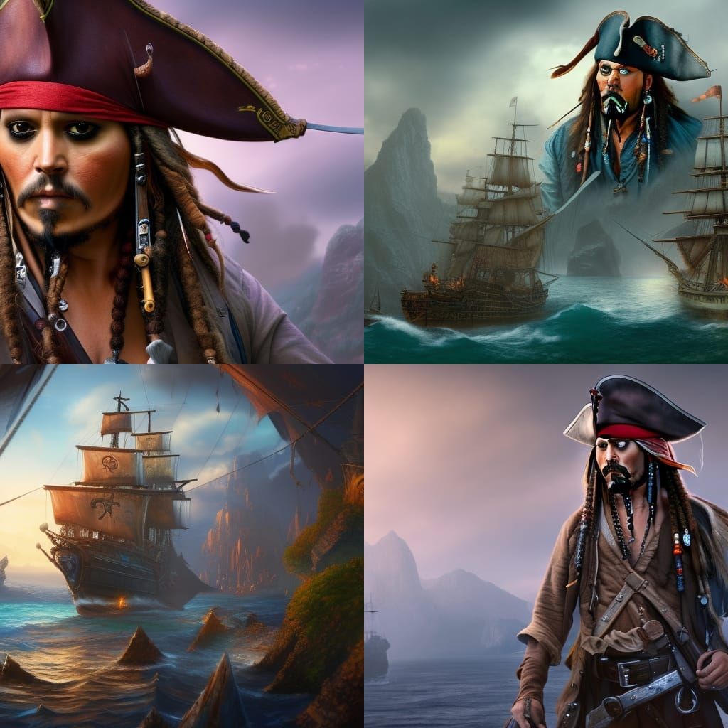 Jack Sparrow - AI Generated Artwork - NightCafe Creator