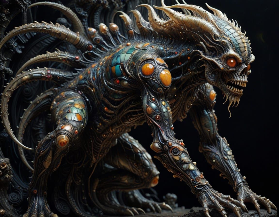 Mosaic Monster - Grotesque Mosaic Monster Rises from Dark La...