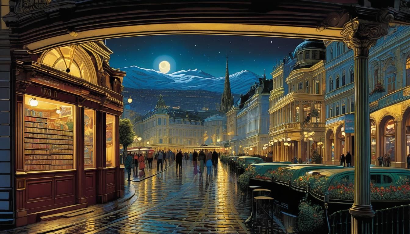 A nightly city scenery - AI Generated Artwork - NightCafe Creator