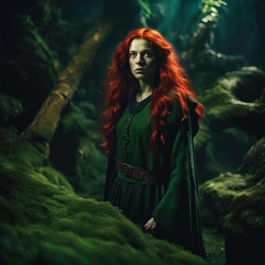 Green Mage in her Lair - AI Generated Artwork - NightCafe Creator