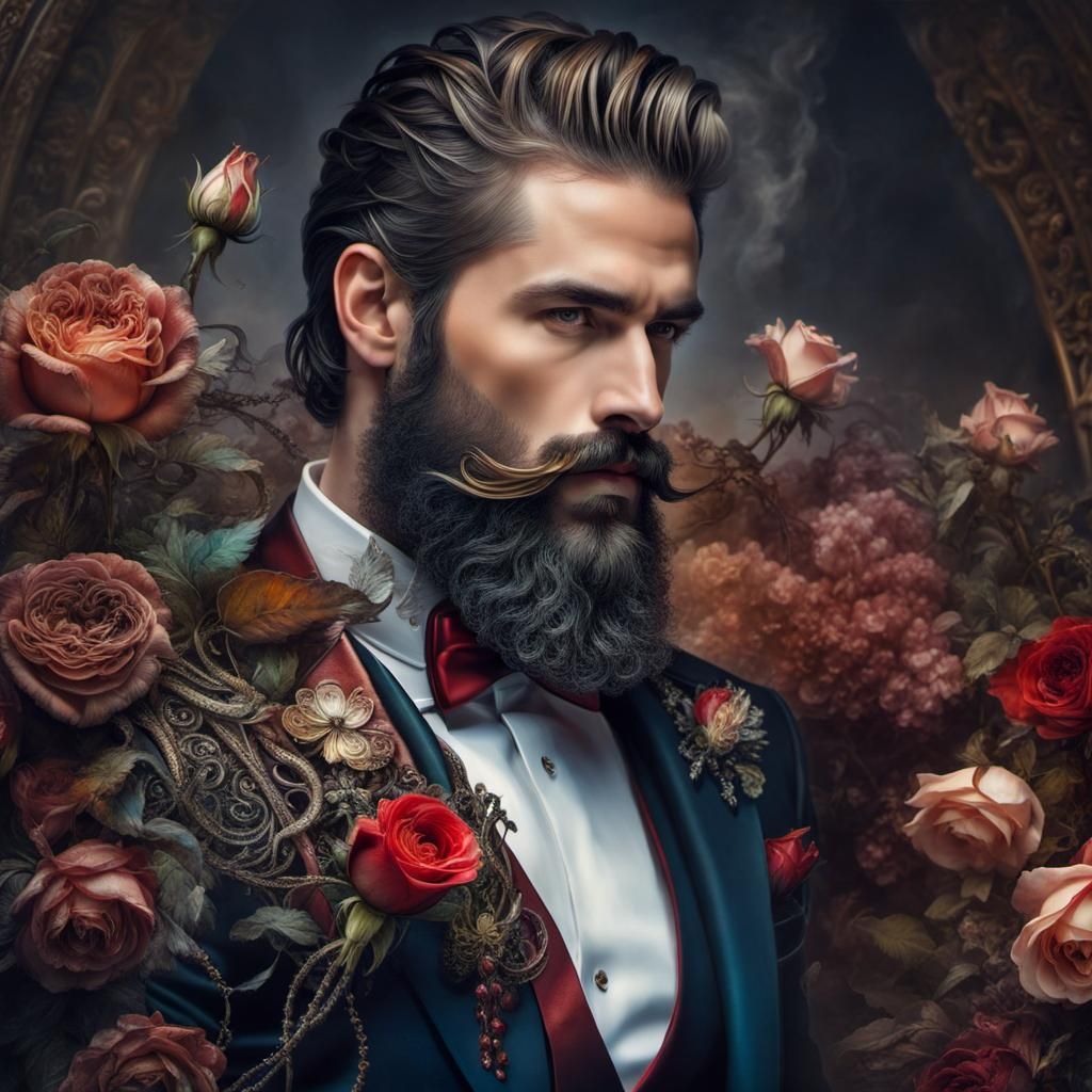 Maximalist Ornate Beard Fantasy by [Karol Bak + Marc Simonetti + Luis ...