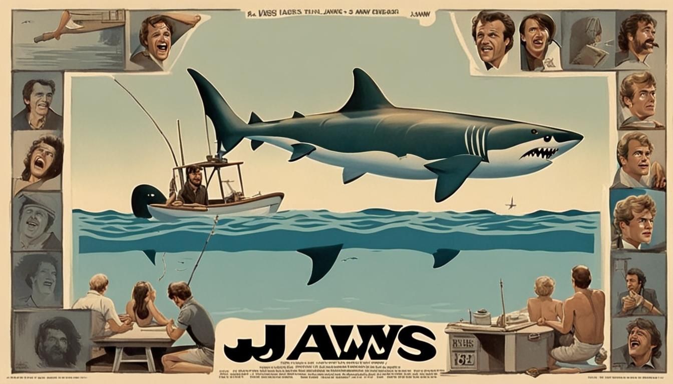 Jaws Film Poster Reimagined - AI Generated Artwork - NightCafe Creator