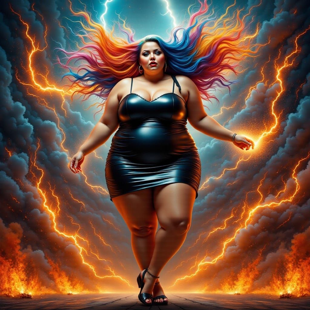 They Call Her Rainbow! - Hyper-Realistic Portrait of a Rainb...