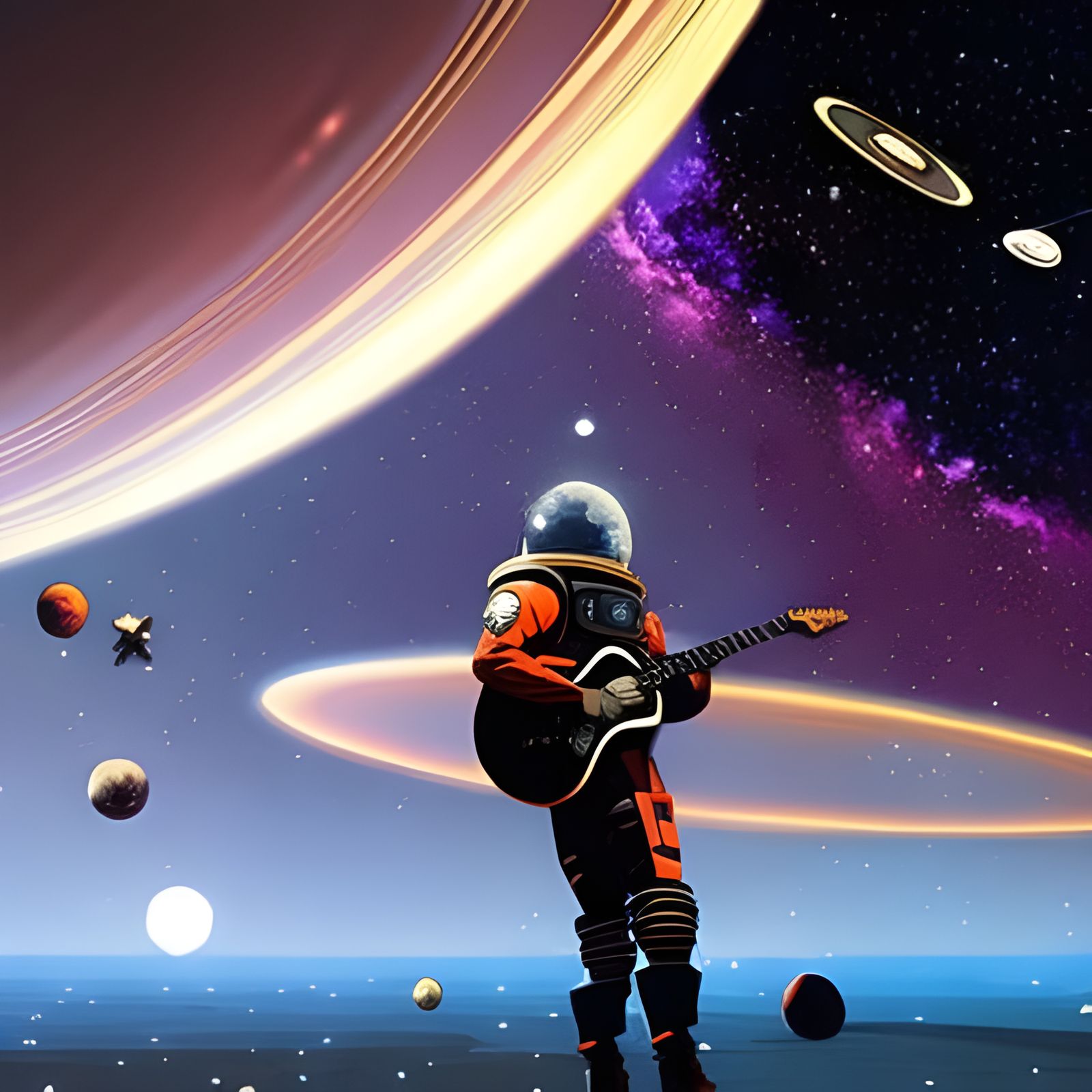 Galactic guitar - AI Generated Artwork - NightCafe Creator