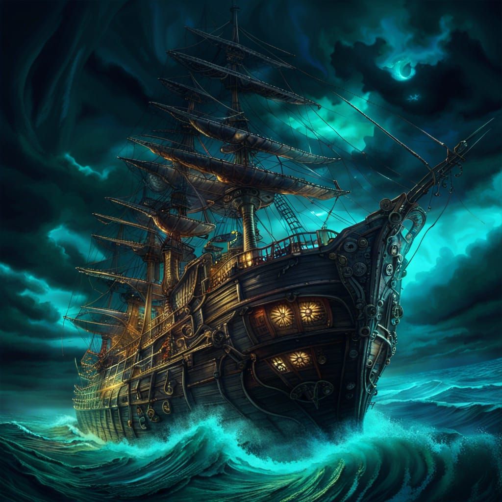 Interdimensional Ghost Pirate Ship II - AI Generated Artwork ...