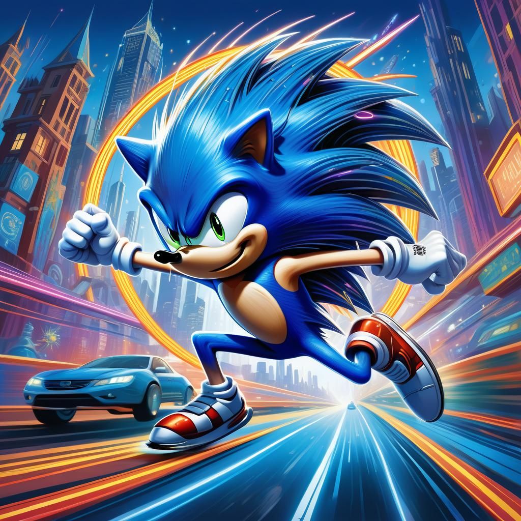 Sonic the Hedgehog - AI Generated Artwork - NightCafe Creator