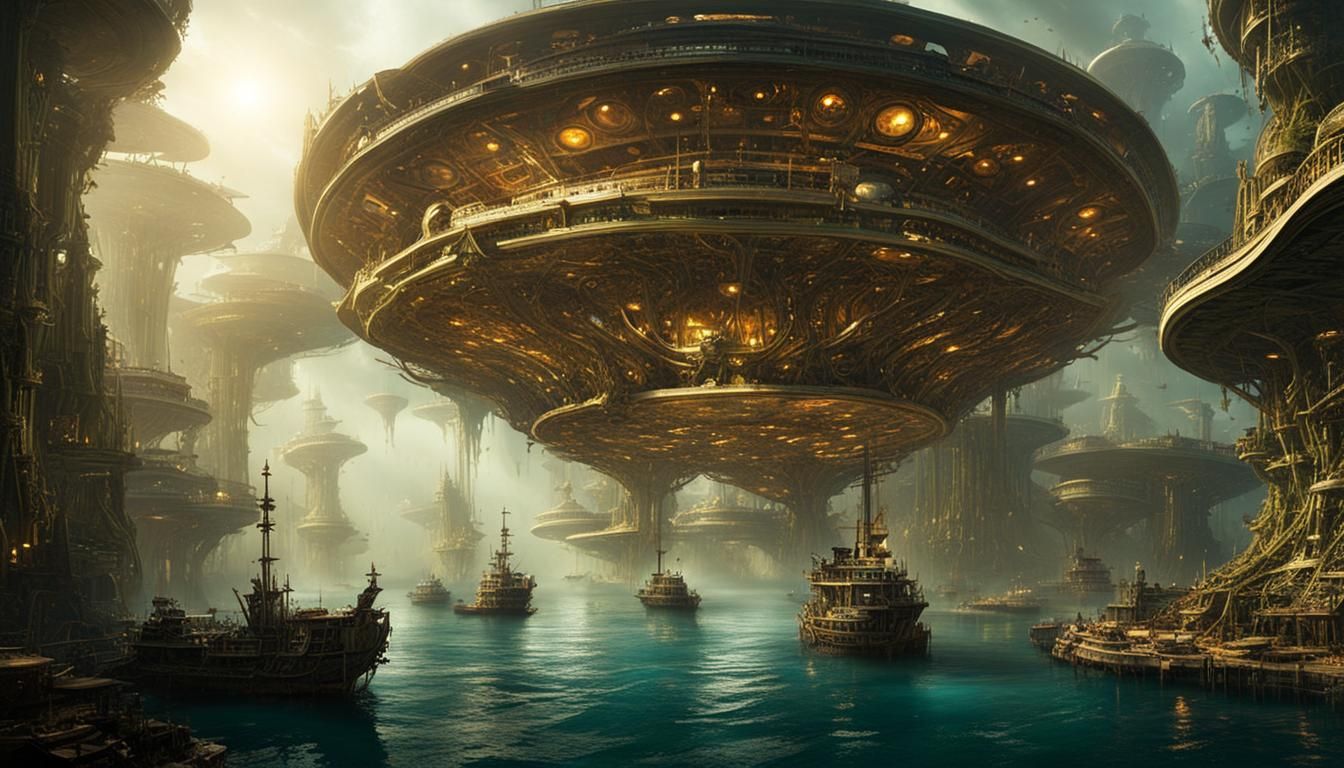 Alien Spaceport 03 - AI Generated Artwork - NightCafe Creator