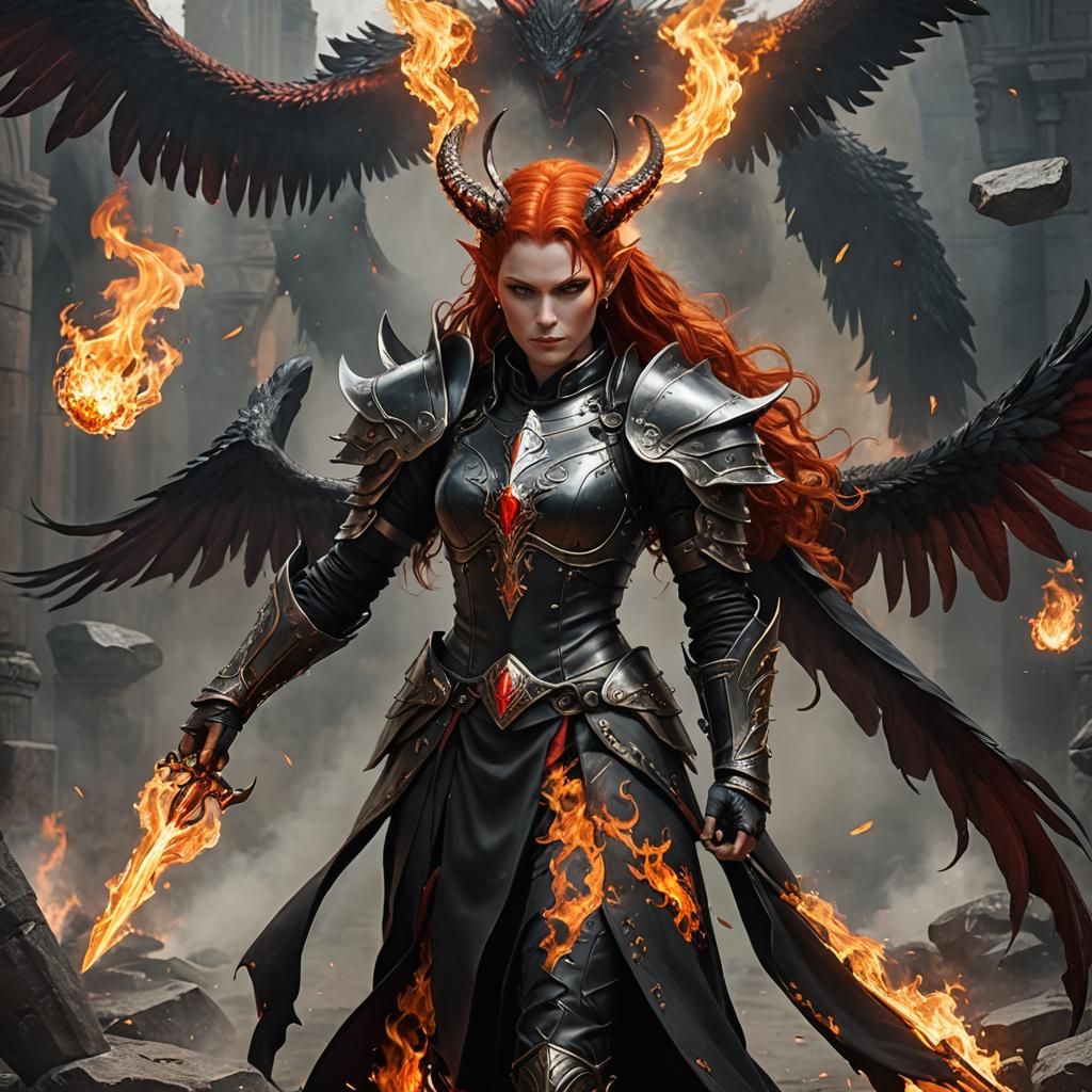 Boss: Fallen Aasimar - AI Generated Artwork - NightCafe Creator