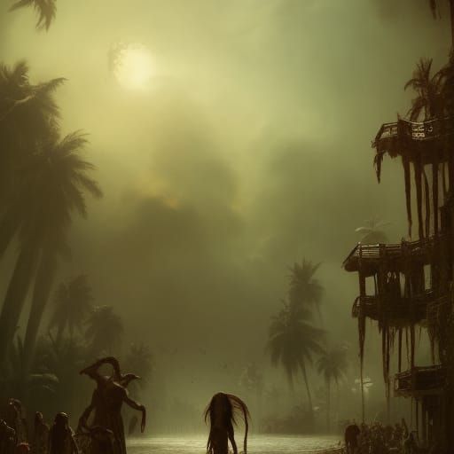 Family on a tropical vacation during the zombie apocalypse zombiecore ...