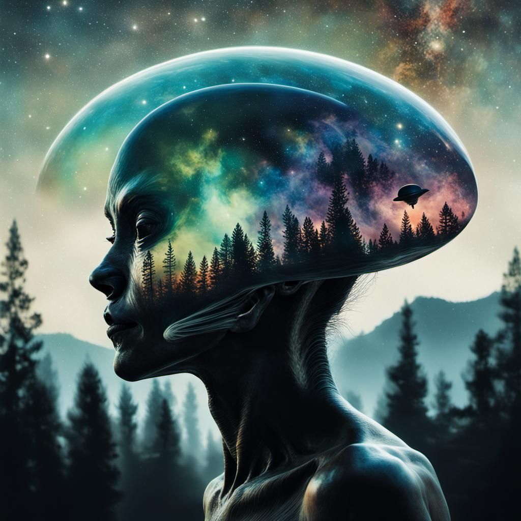 Alien Portrait - AI Generated Artwork - NightCafe Creator