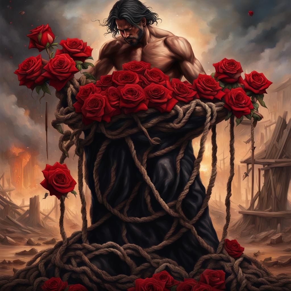 Ropes and Roses - AI Generated Artwork - NightCafe Creator