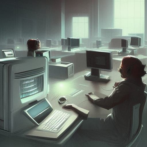 Computers taking over the world - AI Generated Artwork - NightCafe Creator