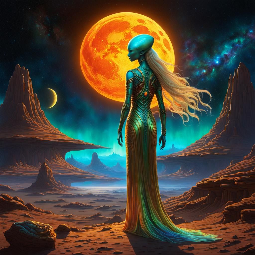 Aliens can be beautiful too - AI Generated Artwork - NightCafe Creator