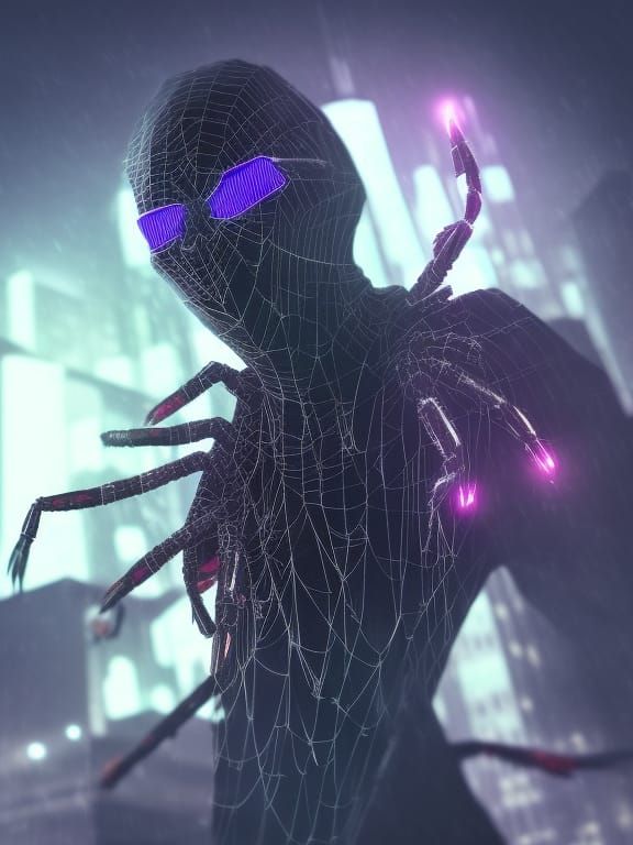 Cyberpunk Spiderman - AI Generated Artwork - NightCafe Creator