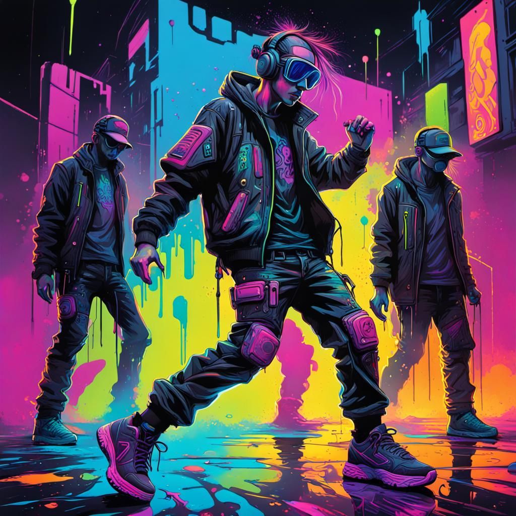 Cyberpunk rave - AI Generated Artwork - NightCafe Creator