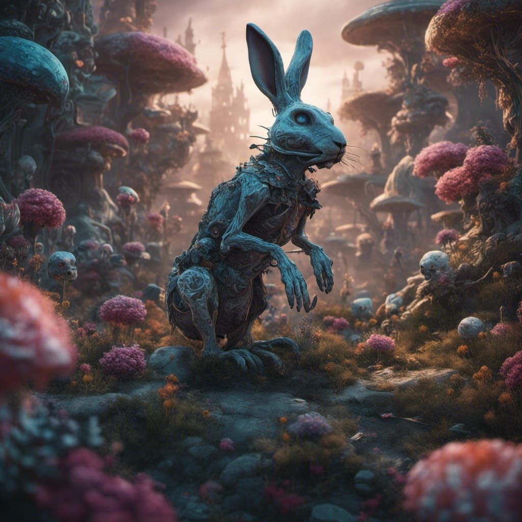 rabbit in wonderland - AI Generated Artwork - NightCafe Creator