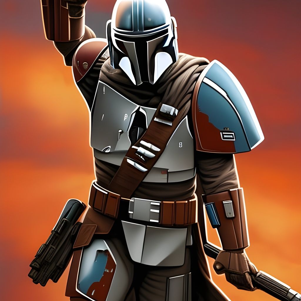 Mandalorian Warrior - AI Generated Artwork - NightCafe Creator
