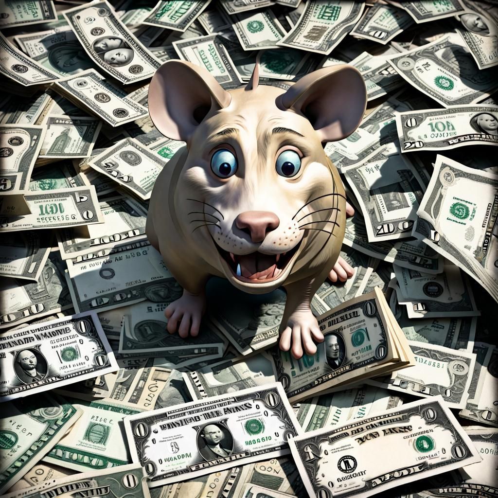 Rat race paper Money. end of the world - AI Generated Artwork ...