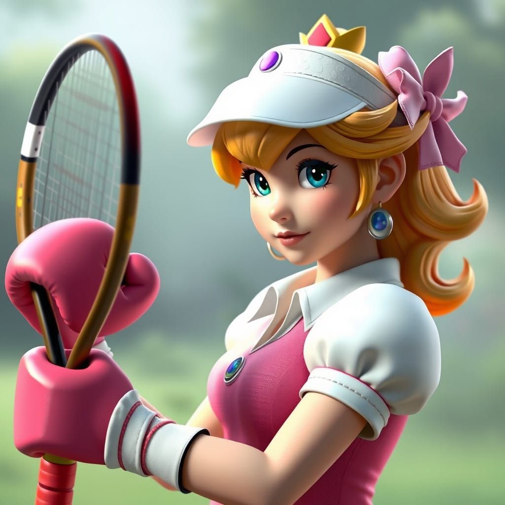 Boxing Tennis Match - Princess Peach in Ethereal Boxing Tenn...