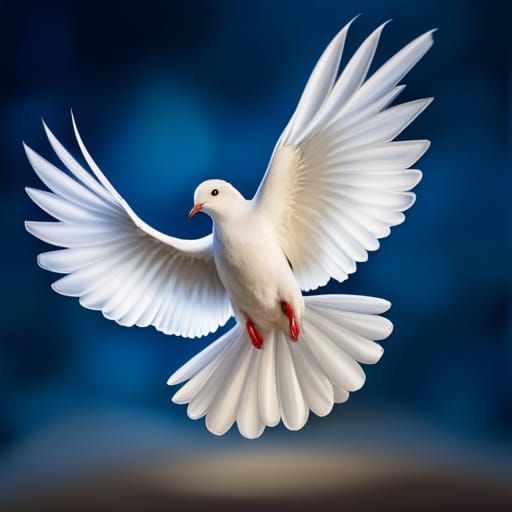 perfect white dove - AI Generated Artwork - NightCafe Creator
