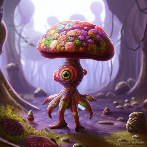 Alien mushroom - AI Generated Artwork - NightCafe Creator