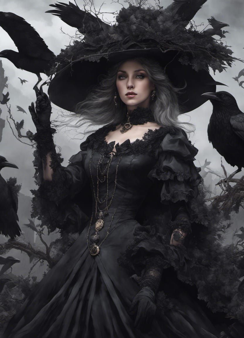 Crow Witch 2 - AI Generated Artwork - NightCafe Creator