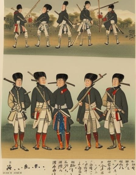 Nishigawa Hohei, Japanese soldiers of the 18th century - AI Generated ...